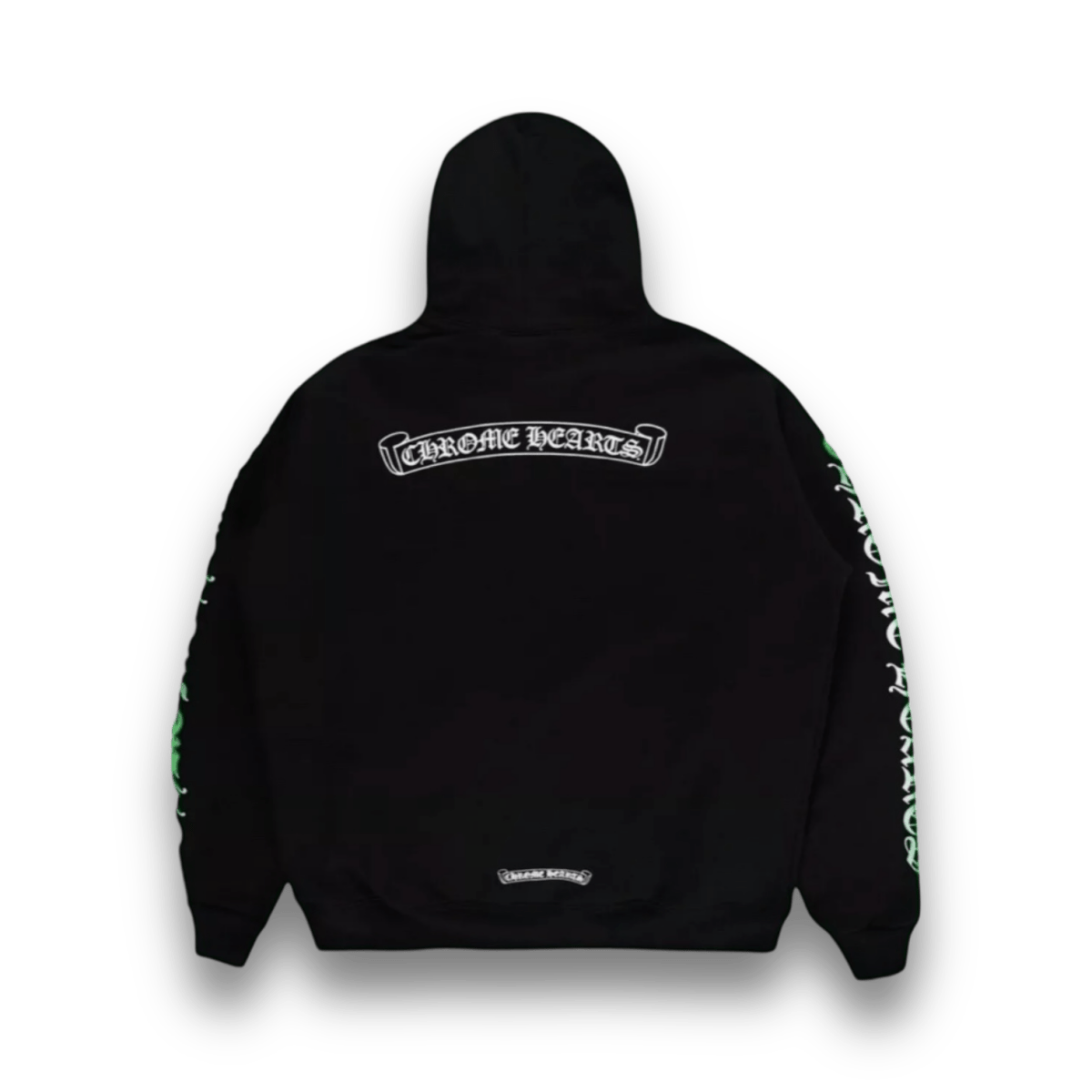 Chrome Hearts Chrome Hearts Scroll Logo Hoodie Black & White Hoodie ...